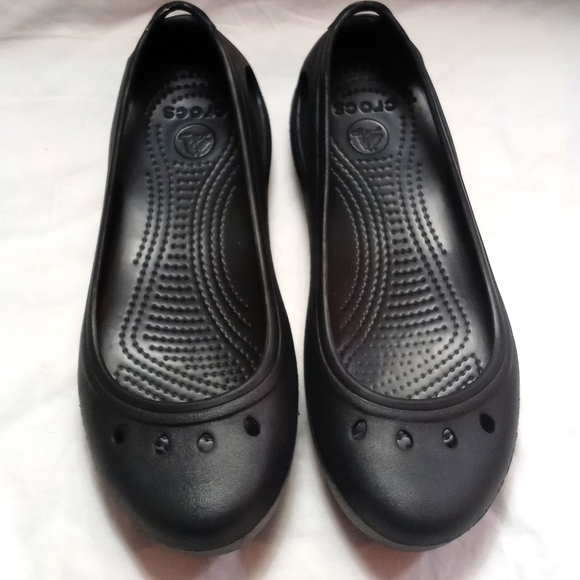 CROCS | Shoes | Crocs Kadee Ballet Slip On Black Sandals Size 8 | Poshmark